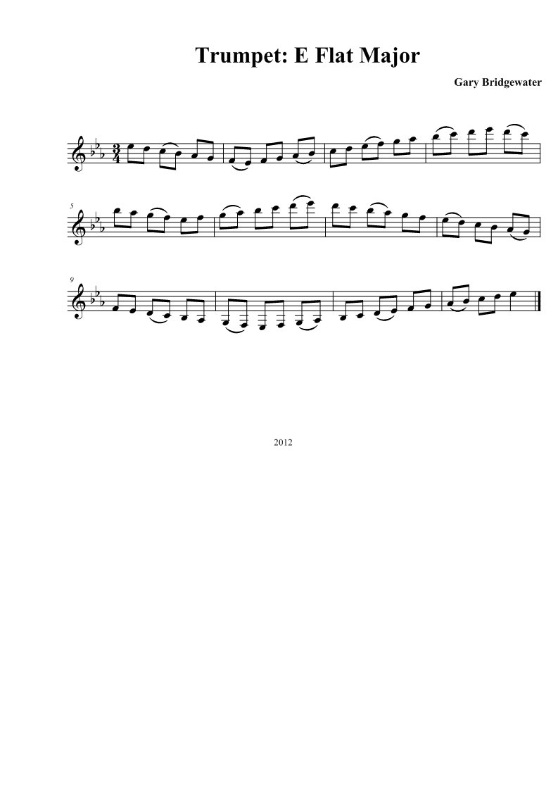 E flat major scale trumpet - niomsunny